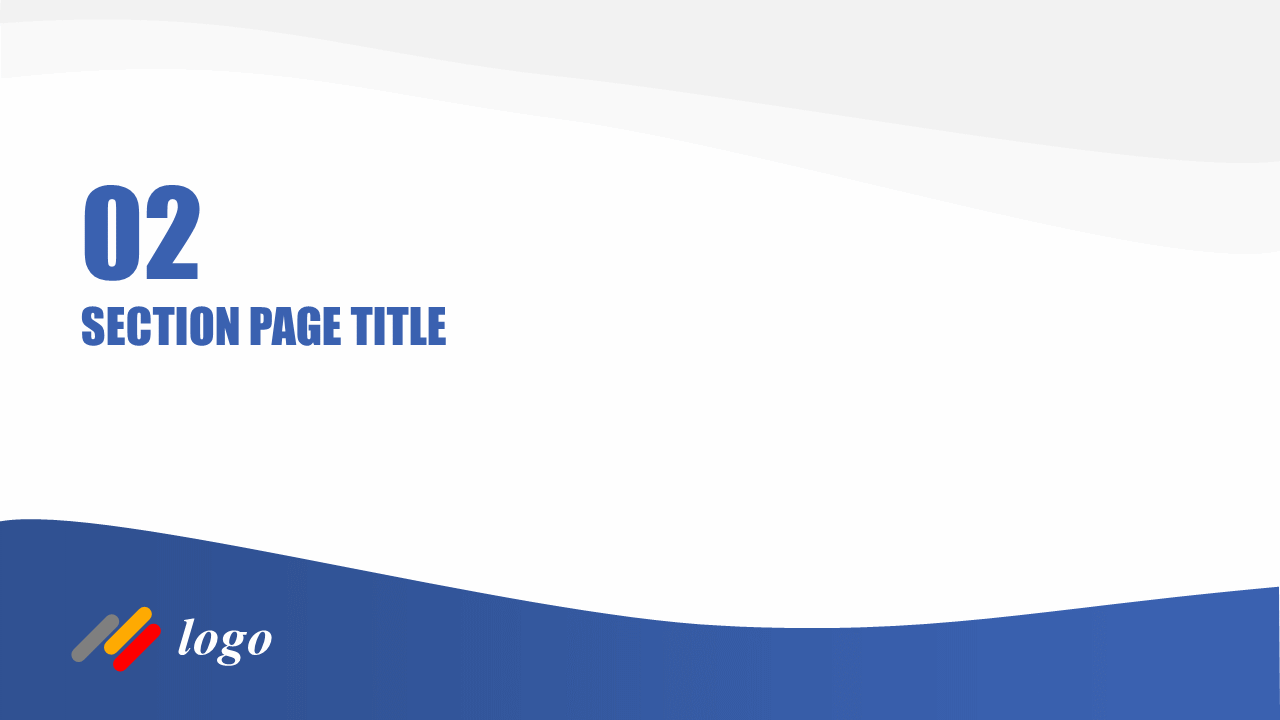 Blue Wave Normal PowerPoint Templates - PowerPoint Free