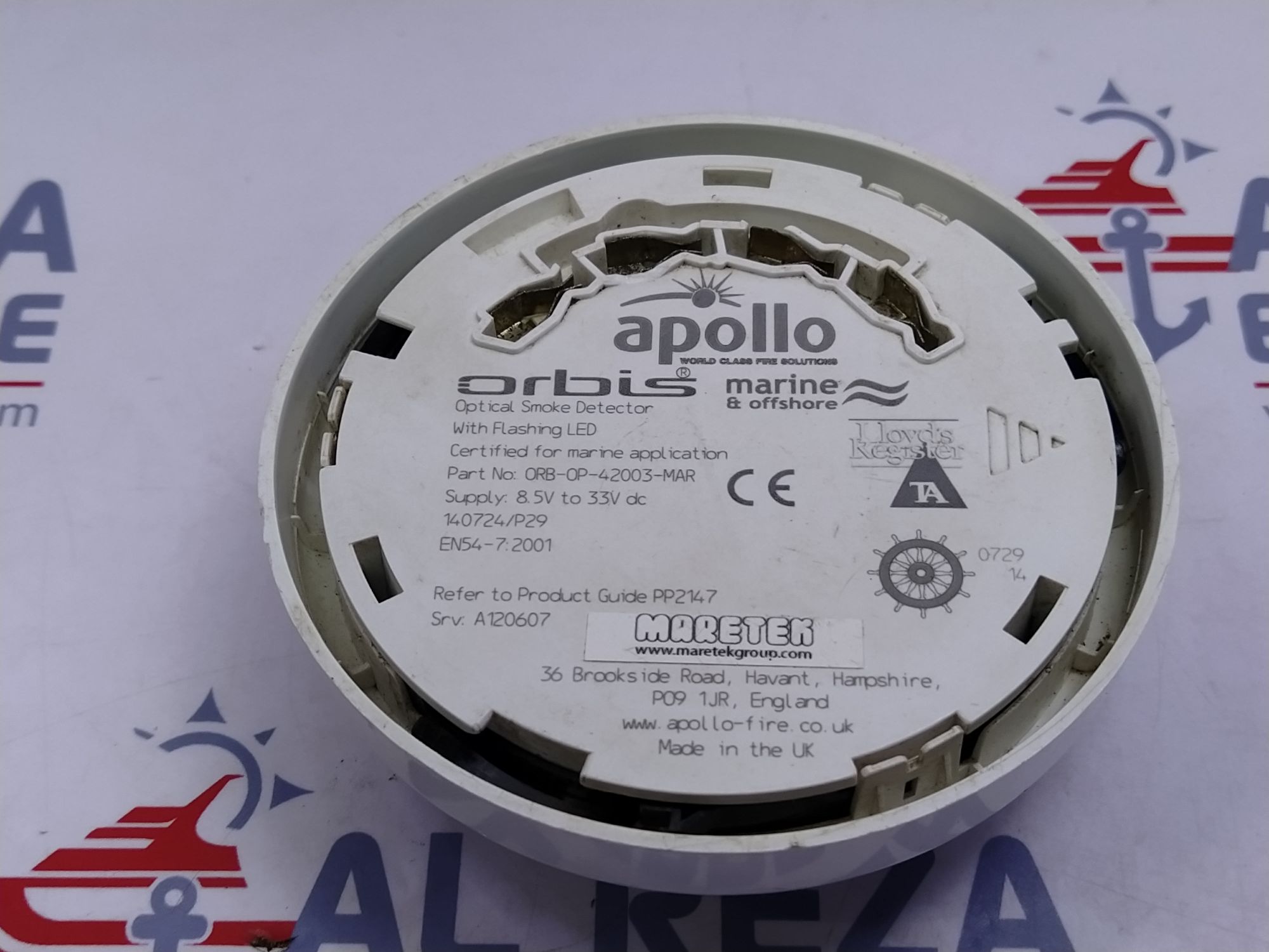 APOLLO ORBIS ORB-OP-42003-MAR OPTICAL SMOKE DETECTOR
