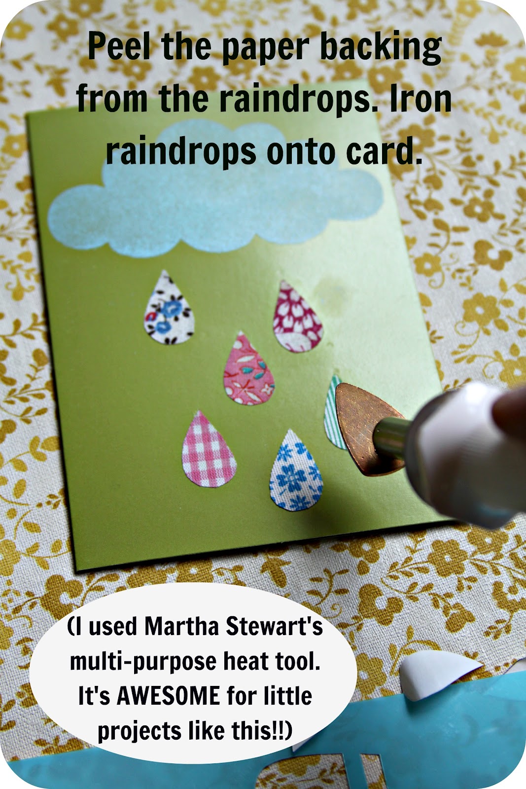 WhiMSy love: DIY: April Showers Greeting Card