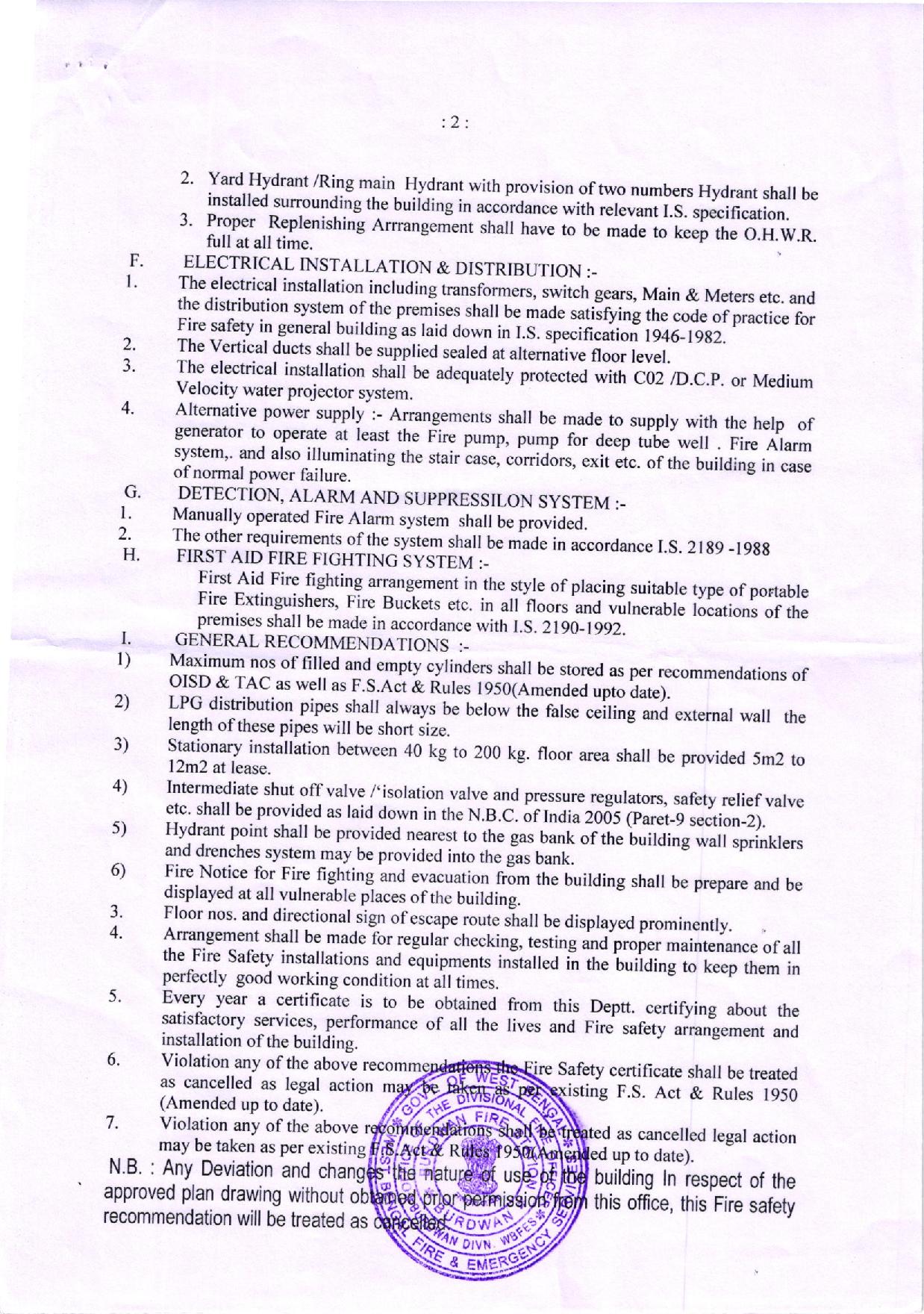 Arindam Bhadra Fire Safety : NOC & Fire License in West Bengal