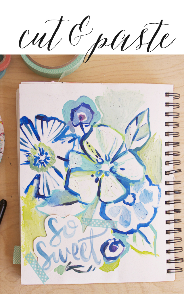 alisaburke: lettering with makewells: lettering in your art journal