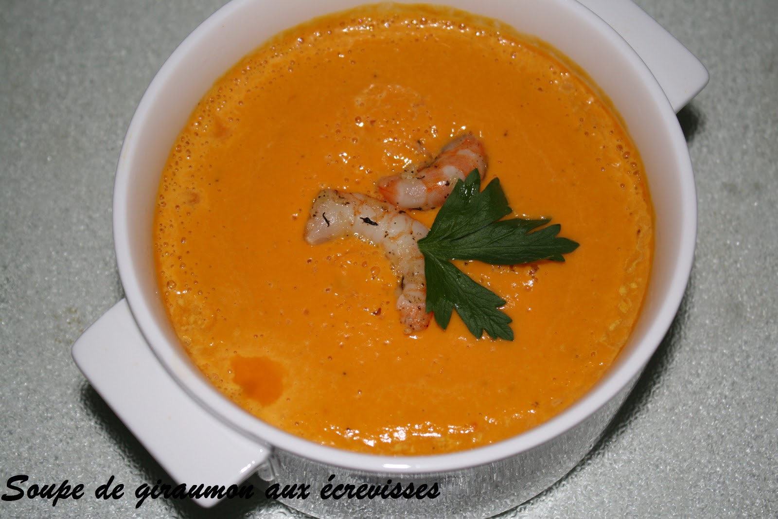 Kriket's cooking: Soupe de giraumon aux écrevisses