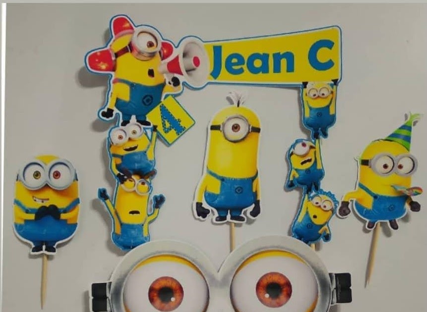 Topper Minions Jean 4 - Mis Toppers Tus Toppers