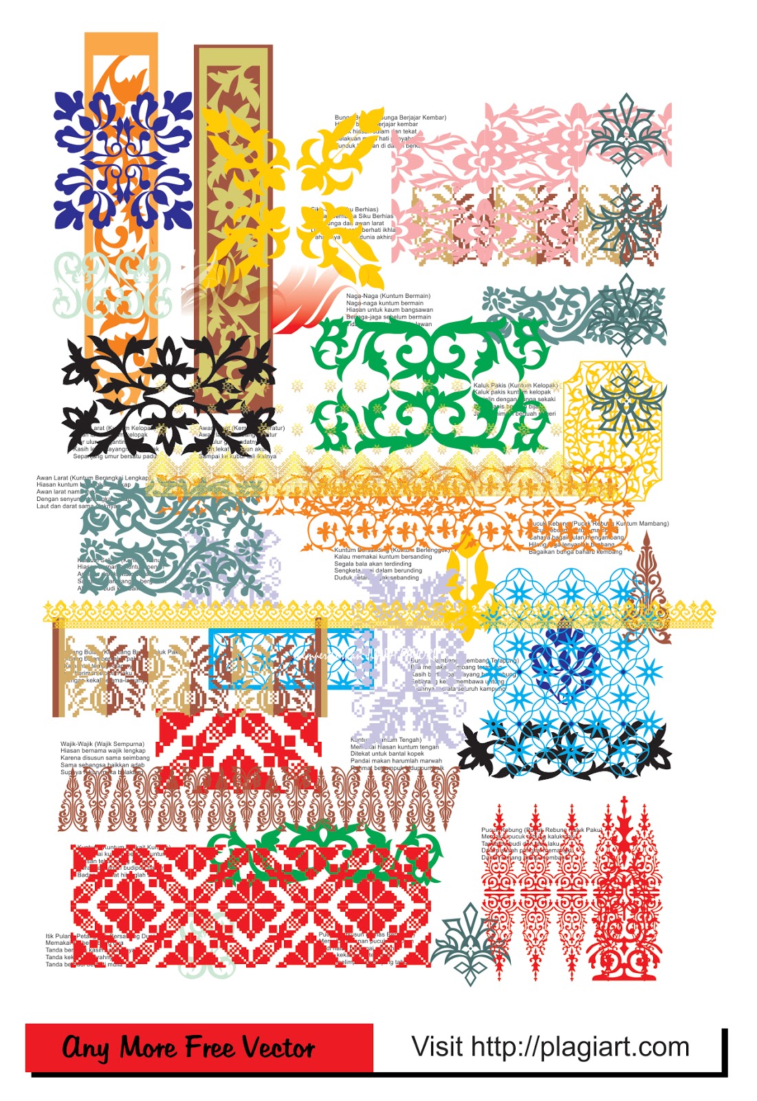 Free Download vector Motif Ukiran Melayu - PlagiART™