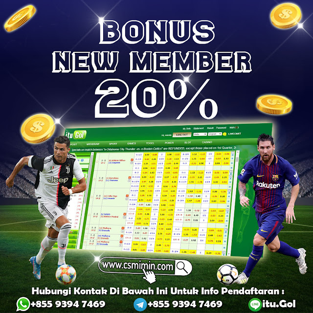 ituGol Agen Judi Bola Online Terpercaya Bonus New Member 20%