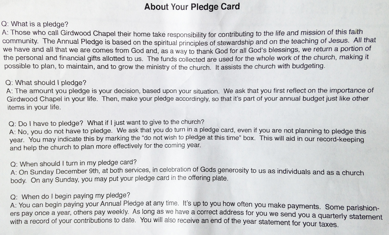 Girdwood Chapel: 2013 Pledge Drive