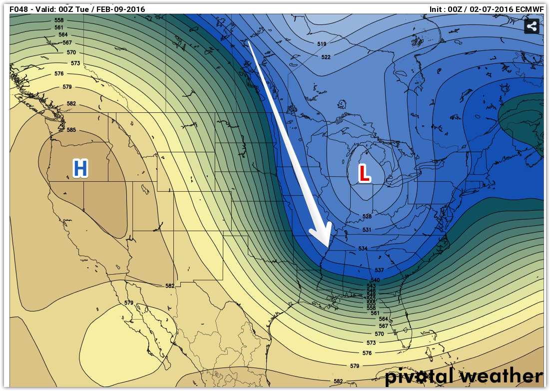 Eastern U.S. trough is bringin’ winter back (yeah) – MemphisWeather.Net