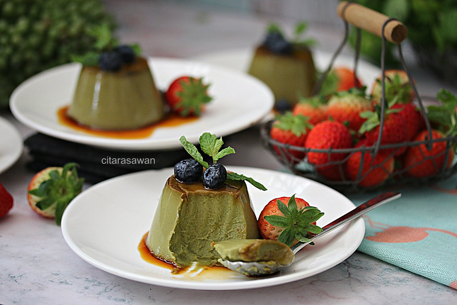 Puding Karamel Teh Hijau Thai ~ Resepi Terbaik