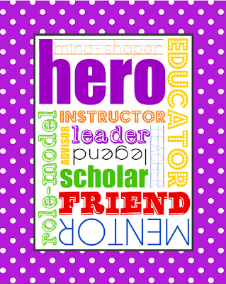 Friday's Freebie: Teacher Subway Art Printable in Six Color Choices | i ...