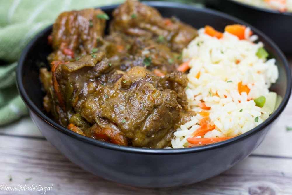 Stewed Oxtails with Calypso Rice