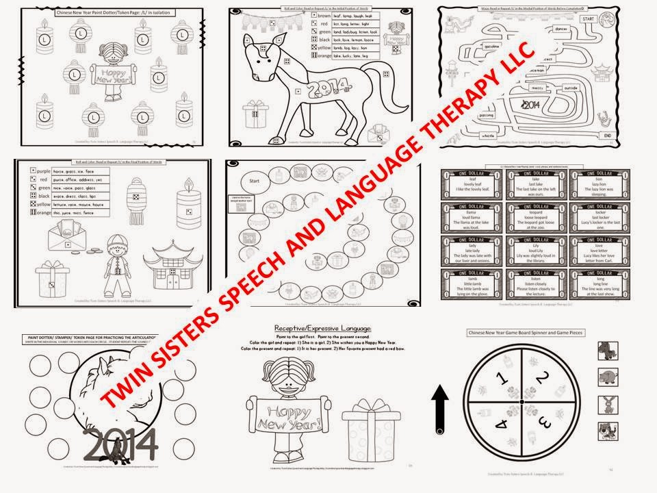 Twin Speech, Language & Literacy LLC: New! 1/2 off 2014 Chinese New ...