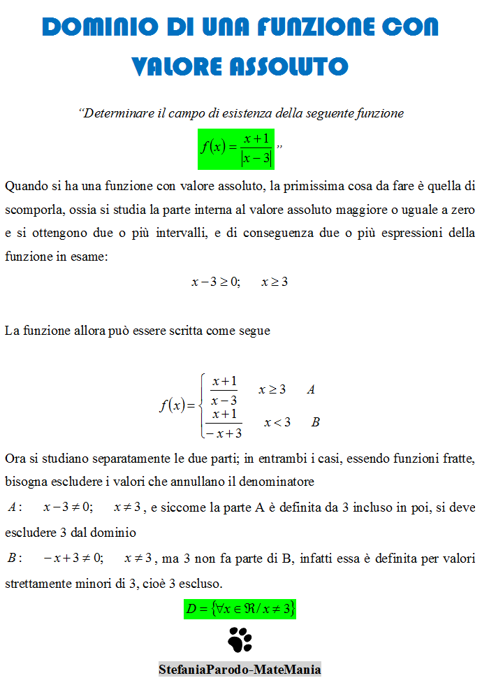 MateMania: funzioni con valore assoluto: dominio