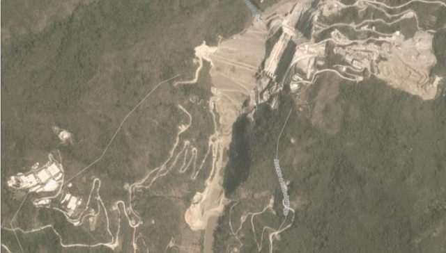 Satellite images from Hidroituango hydropower dam crisis Colombia 2018 ...