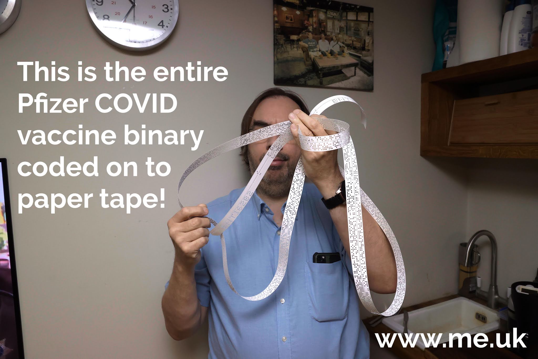 RevK®'s ramblings: BNT162b2 Pfizer COVID vaccine, on paper tape!