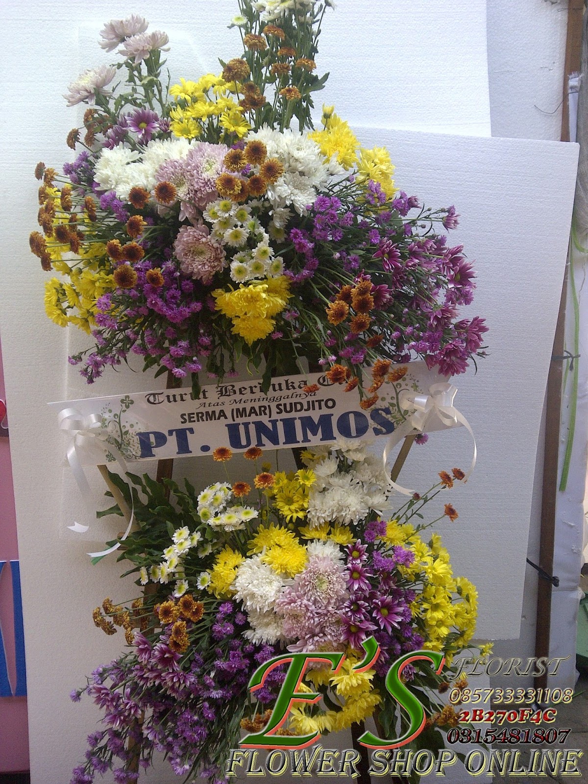Bunga Ucapan Standing Flower | E'S Florist Ngawi