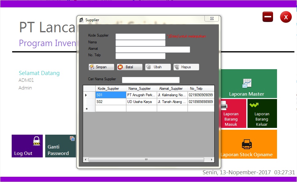 Program Inventori Persediaan Barang dengan VB.net - Belajar Pemrograman ...