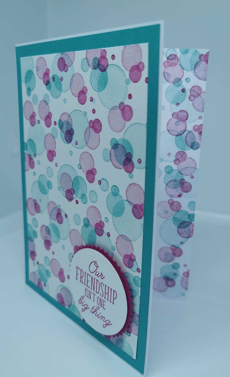 Bubbles Card with Beautiful Bright Colours with Beauty Abounds Stamp