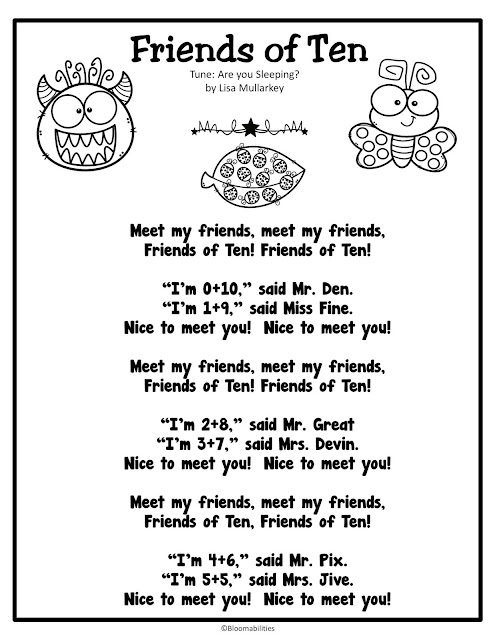 First Grade Bloomabilities: Friends of Ten (Freebie, too!)