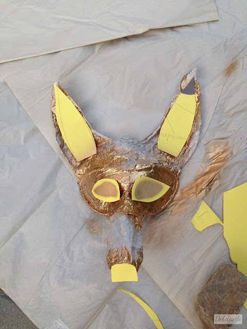 Debdoozle: DIY Papier-Mâché (Paper Mache) Anubis/Jackal Mask