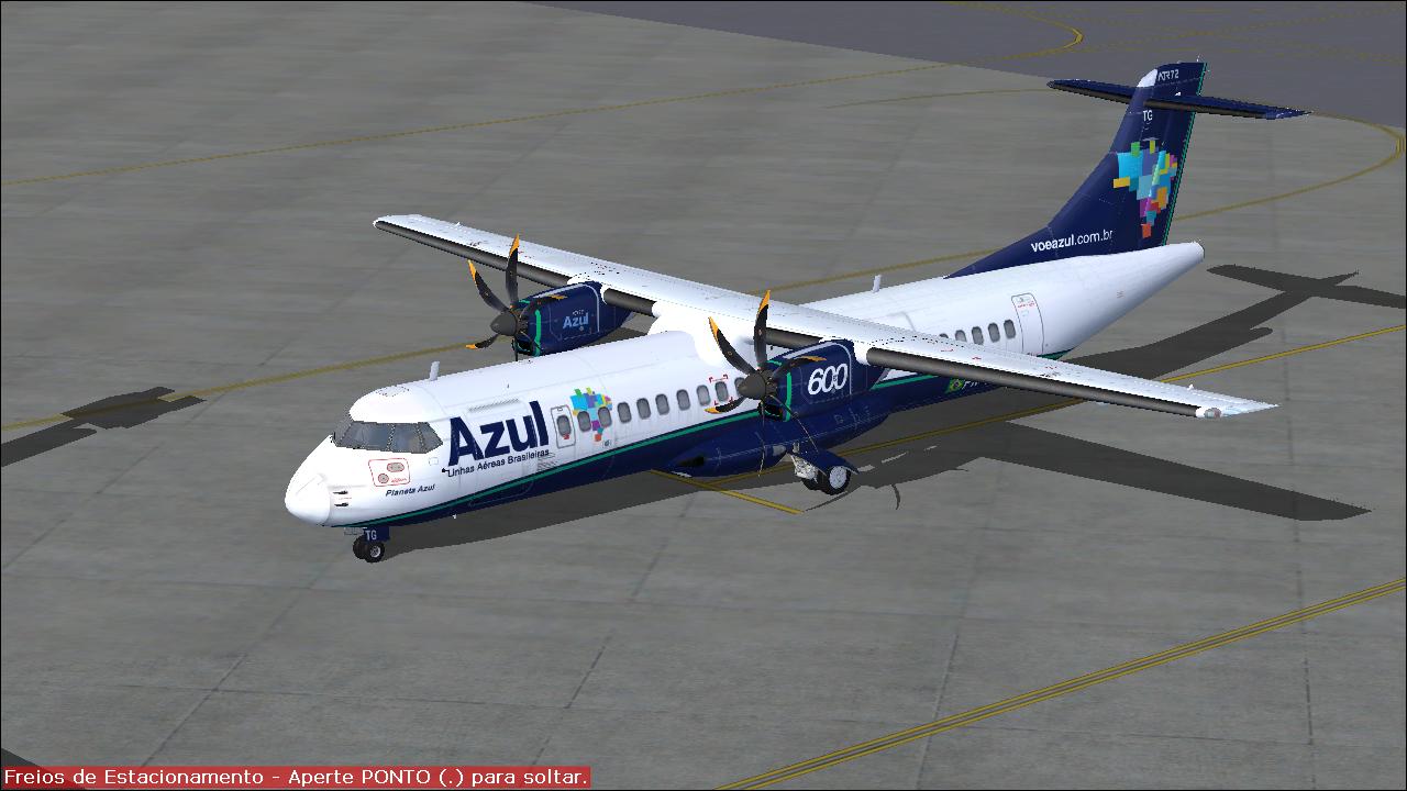 FS2004 - Textura PR-ATG ATR-72 600 AZUL - FS2004 ULTRAMEGA - FS9/FSX