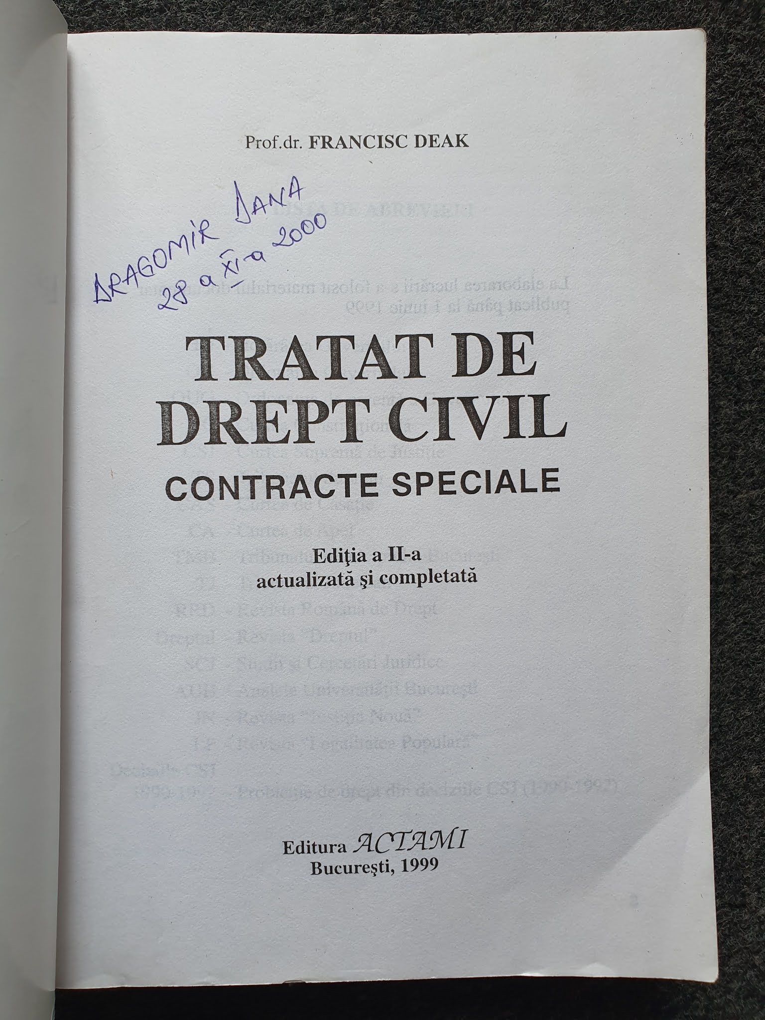 Anticariatul Bucuriei: TRATAT DE DREPT CIVIL. Contracte speciale ...