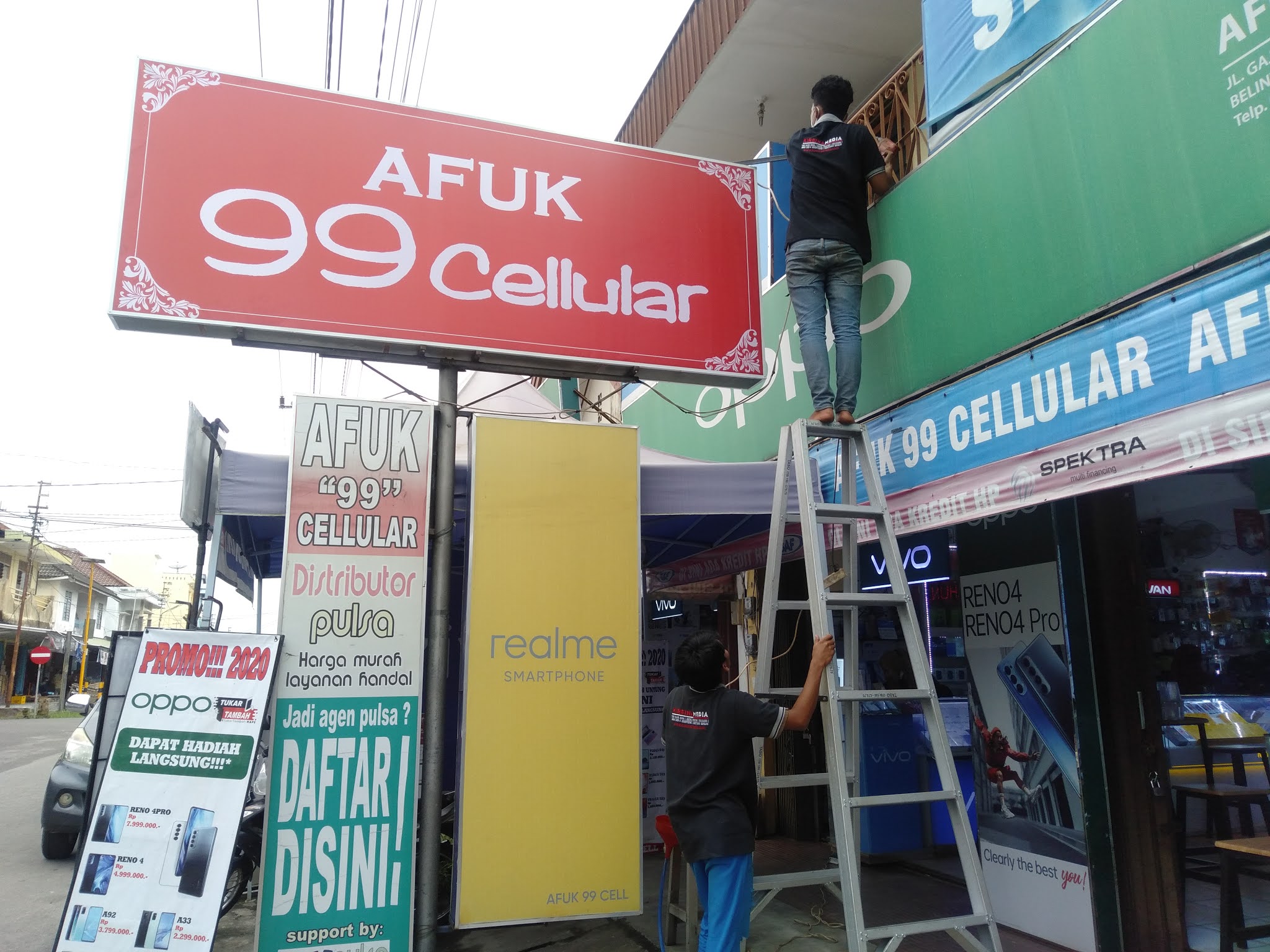 NEON BOX 2 SISI - BAHAN BACKLITE GERMAN - PRINT UV - KIREINA MEDIA