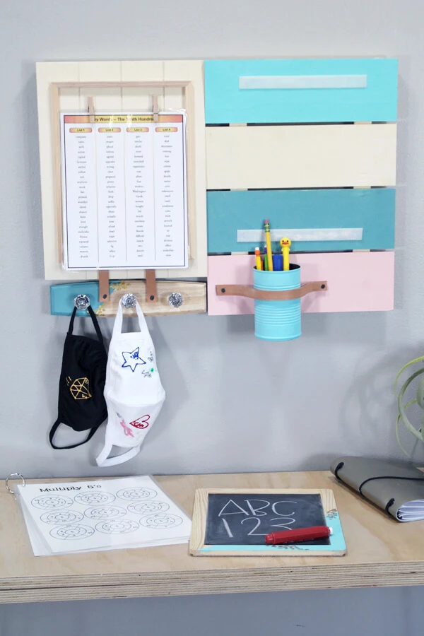DIY Command Center for Back To School with Plaid