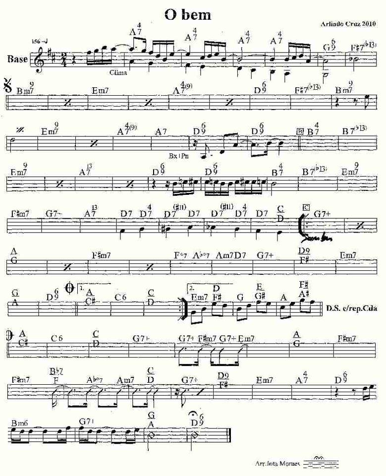 Meu Cavaquinho Partituras: Partitura - O Bem - Arlindo Cruz Meu Cavaquinho Partituras: Partitura - O Bem - Arlindo Cruz