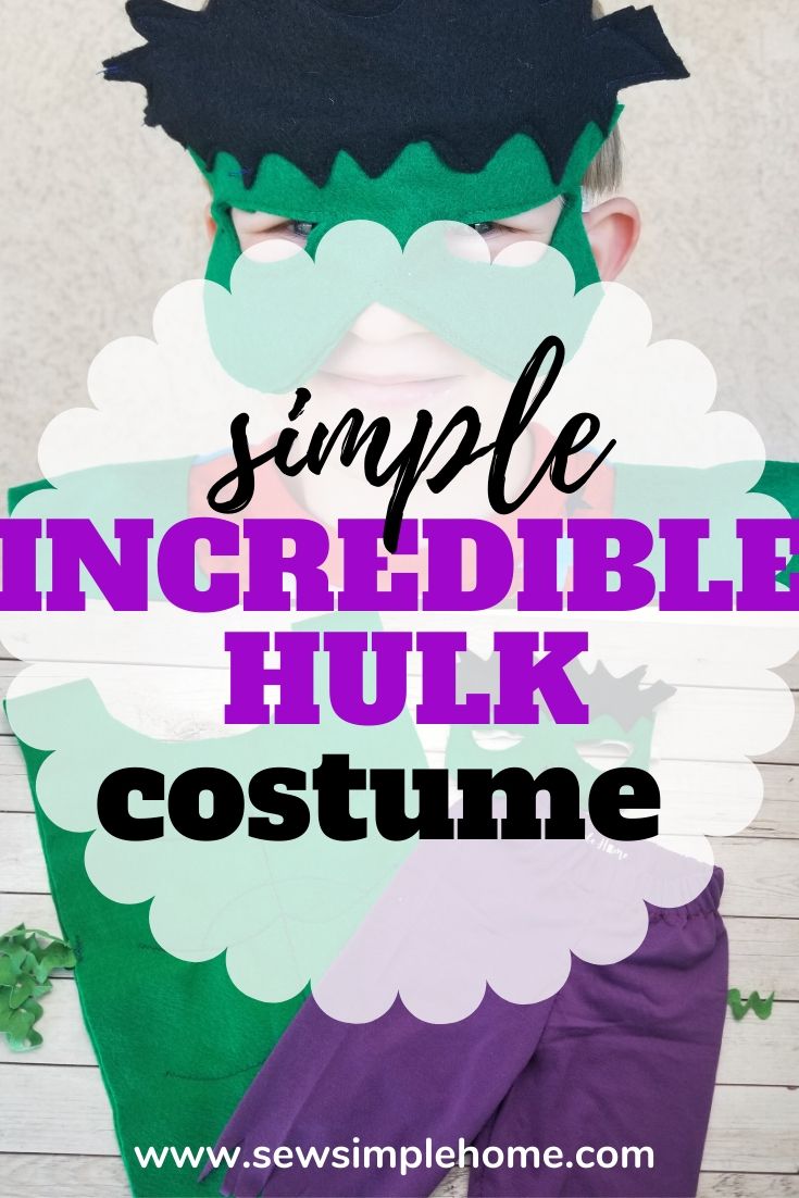 Easy DIY Incredible Hulk Kids Costume | Sew Simple Home