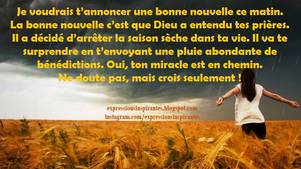 Expressions : Une bonne nouvelle