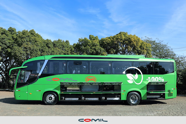 Comil presenta su primer bus 100 % eléctrico