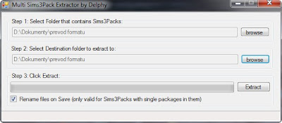 Program na převod sims3pack do package