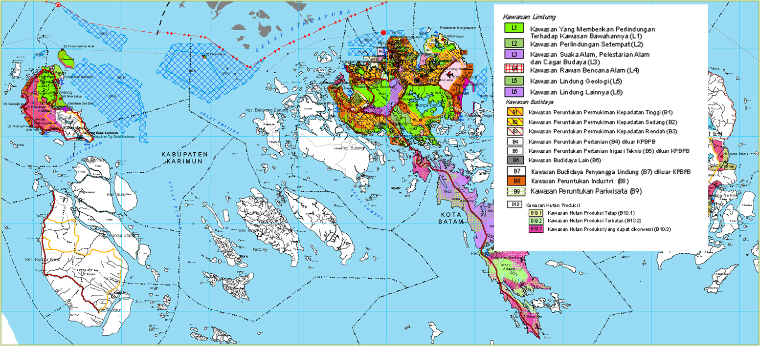 > Peta Lengkap Indonesia: Peta Pola Ruang Kawasan Kabupaten Karimun