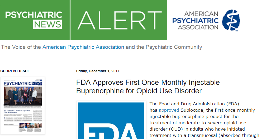 Markham's Behavioral Health: Monthly injections of buprenorphine ...