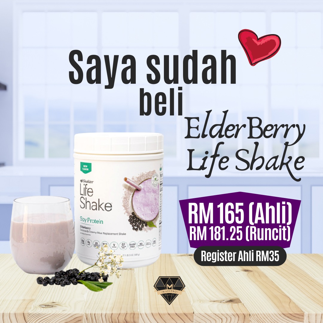 Life Shake Elderberry - Protein Terbaru Shaklee