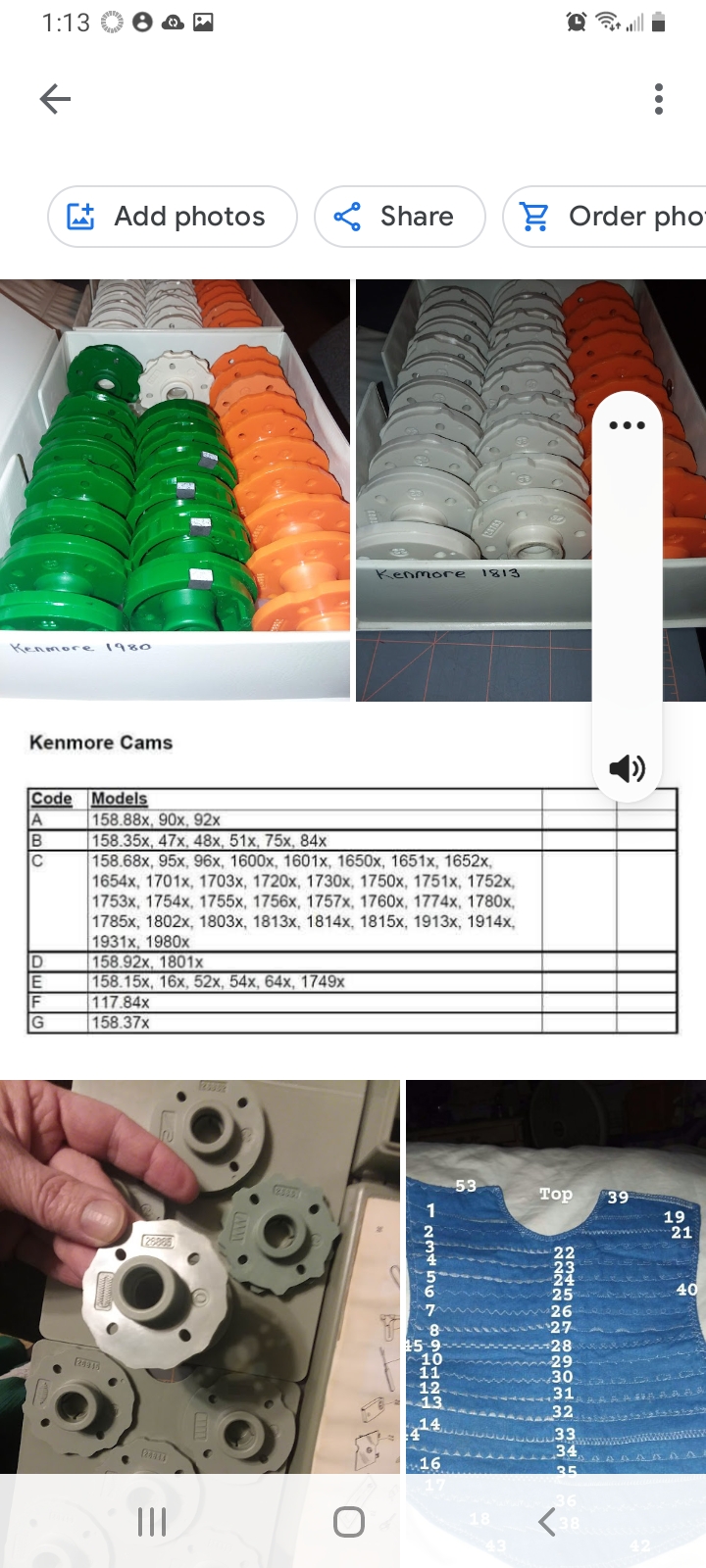 VINTAGE KENMORE SEWING MACHINE CAM TYPES AND STITCHES EMBROIDERY