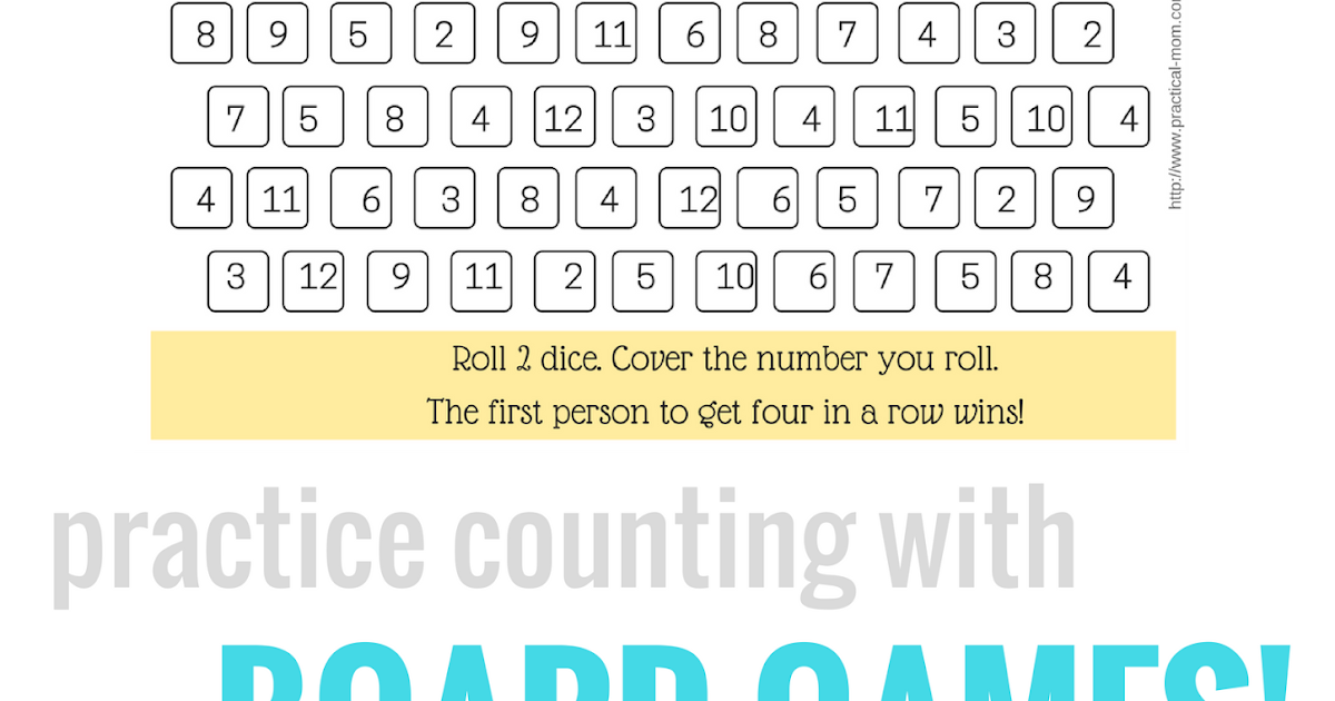 Practical Mom: 4 in a Row! {Printable Game}