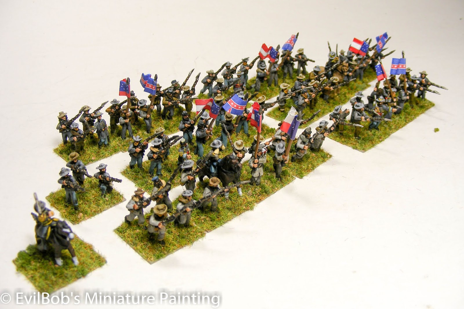 Evil Bob's Miniature Painting: 15mm ACW Confederate Infantry