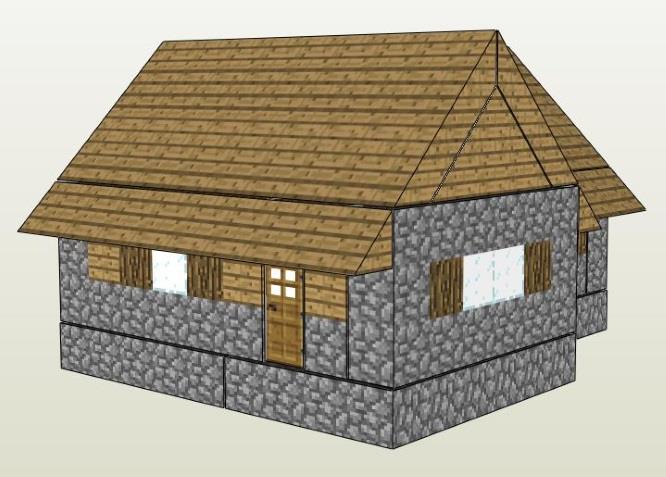 Minecraft Papercraft House