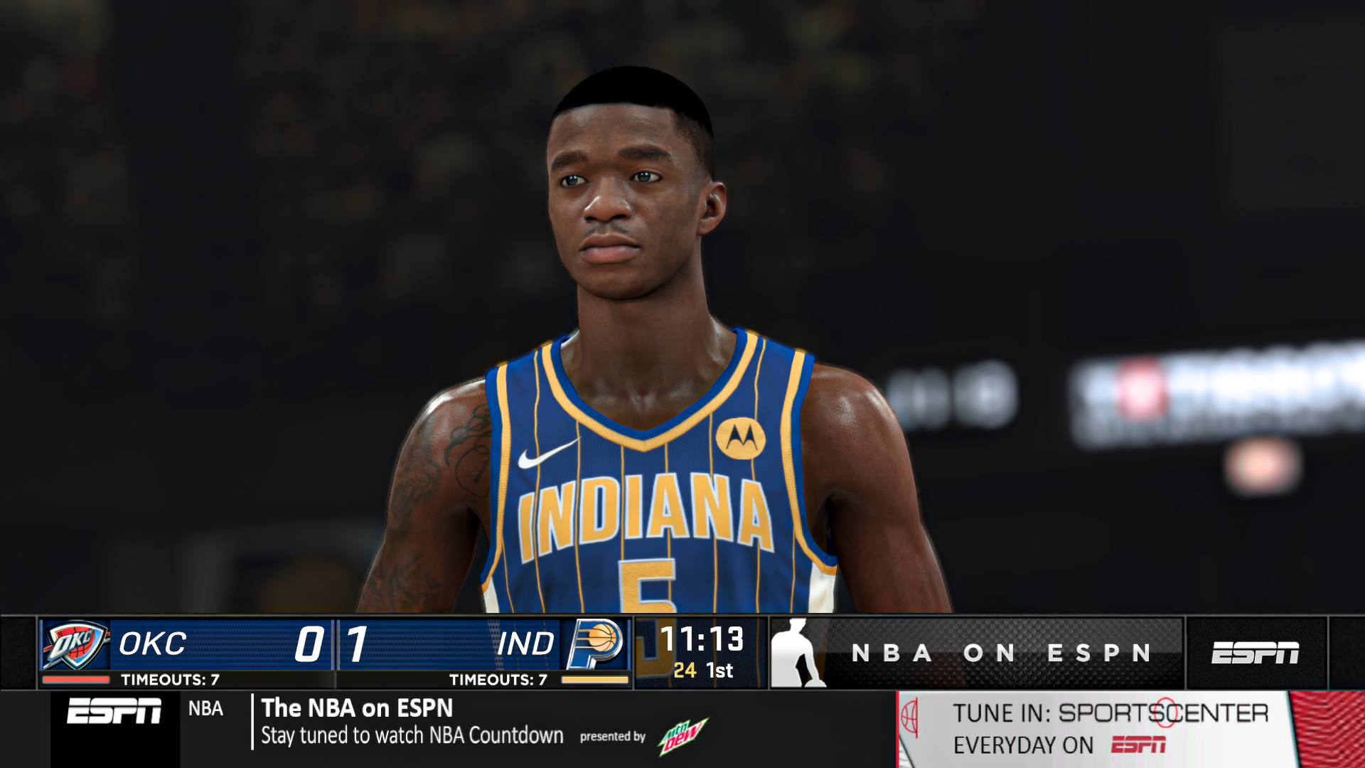 NBA on ESPN Scoreboard with Ticker V1 by Cheesyy [FOR 2K21]