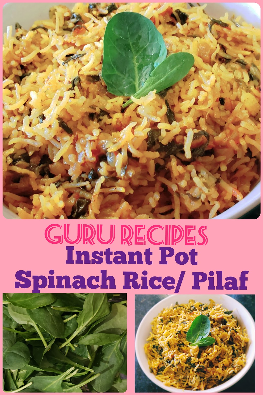 Instant Pot Spinach Rice