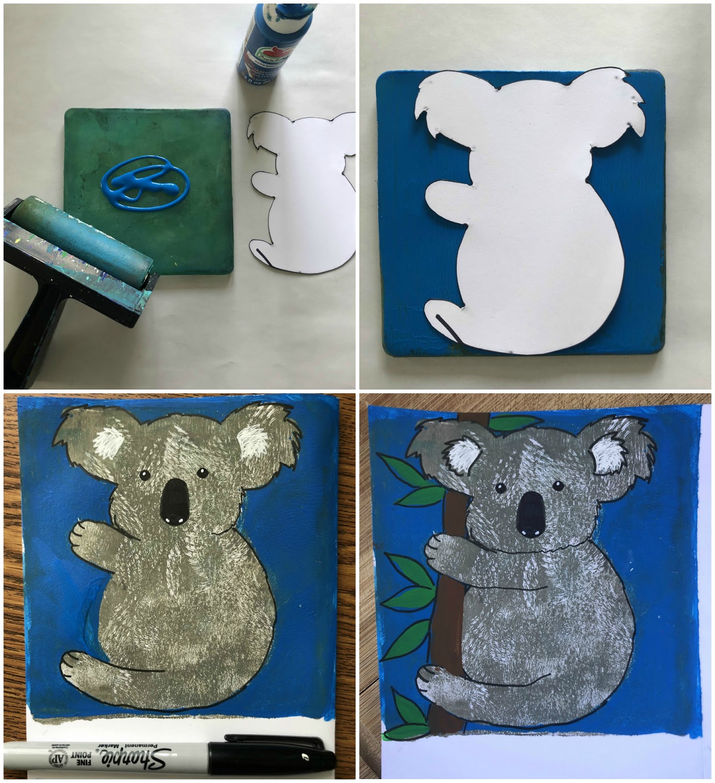 MaryMaking: Koala and Kangaroo Collages