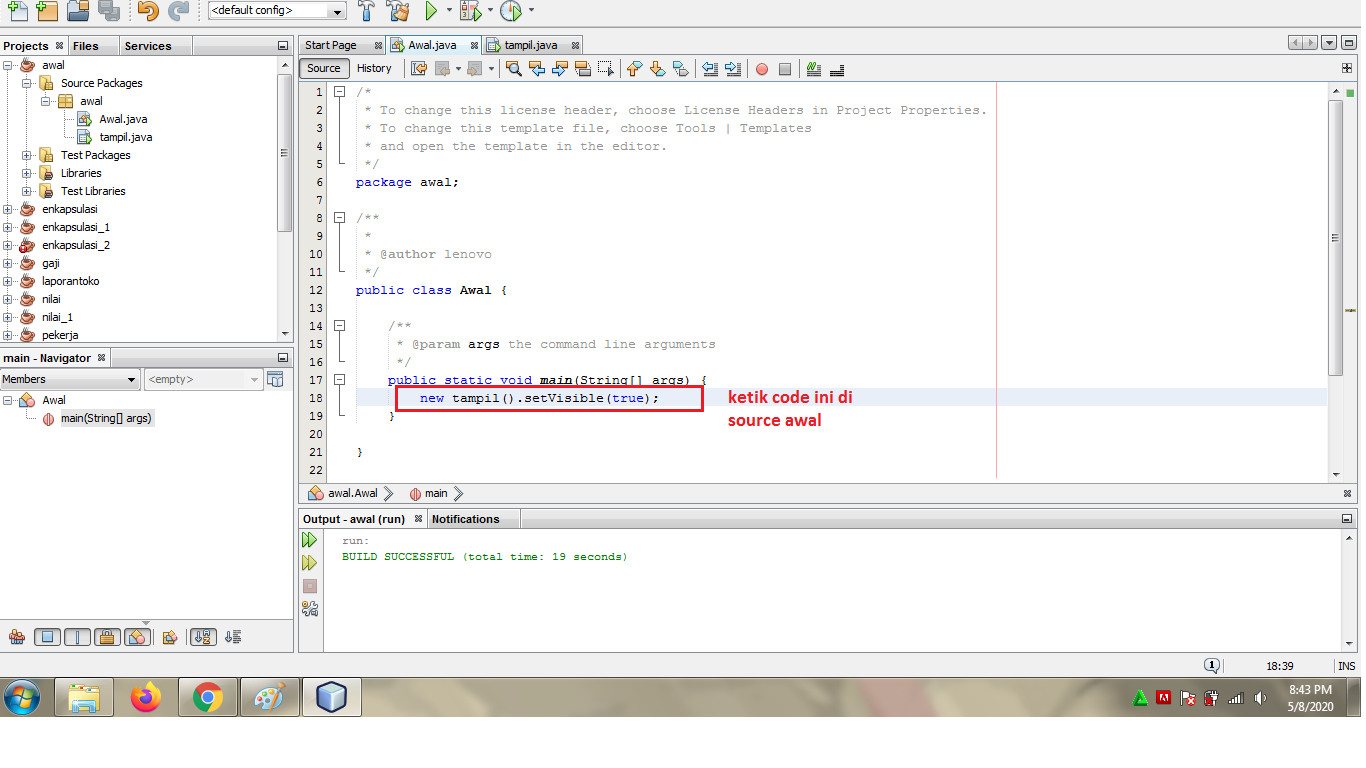 STRUKTUR KONTROL USER INTERFACE NETBEANS