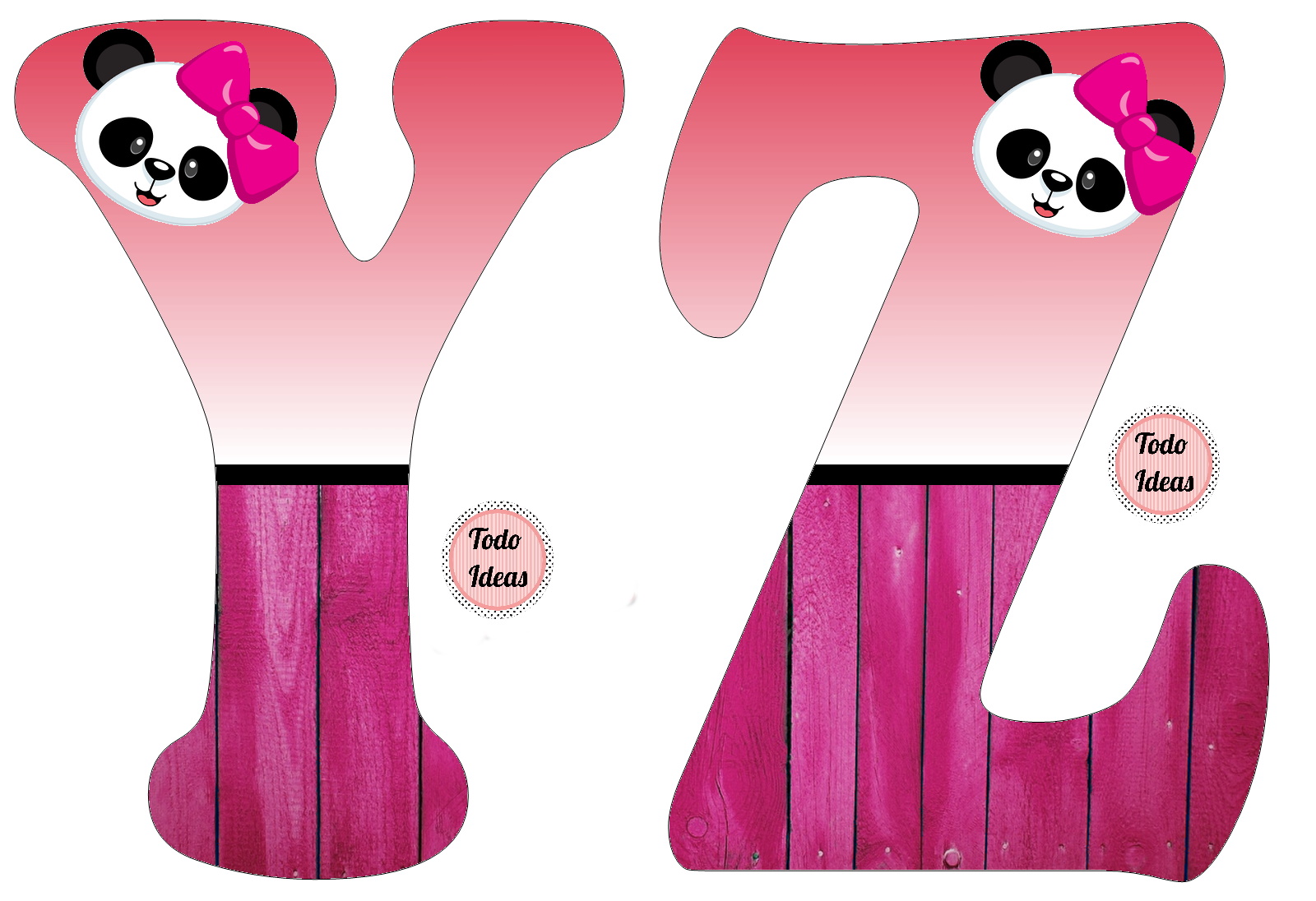 BLOG TODO IDEAS Y MAMI ES DIVERTIDA: ABECEDARIO PANDAS NIÑO Y NIÑA