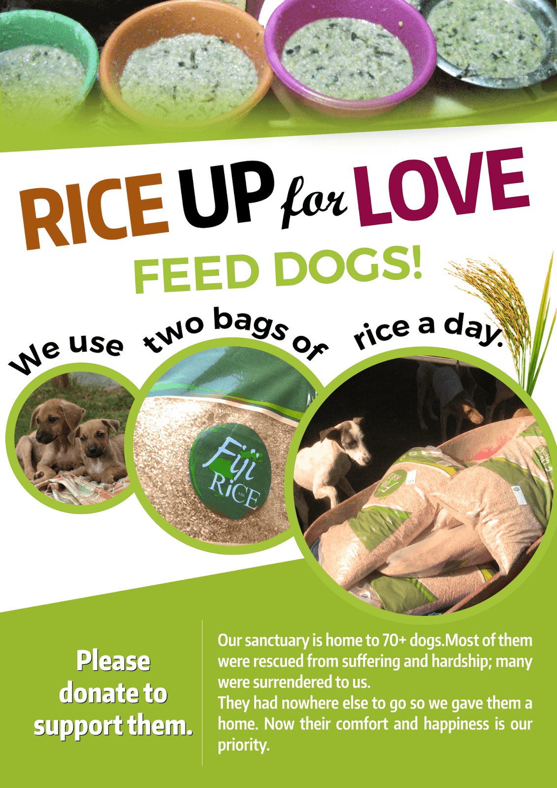 RICE DONATION POSTER FOR GGF ANIMAL SANCTUARY