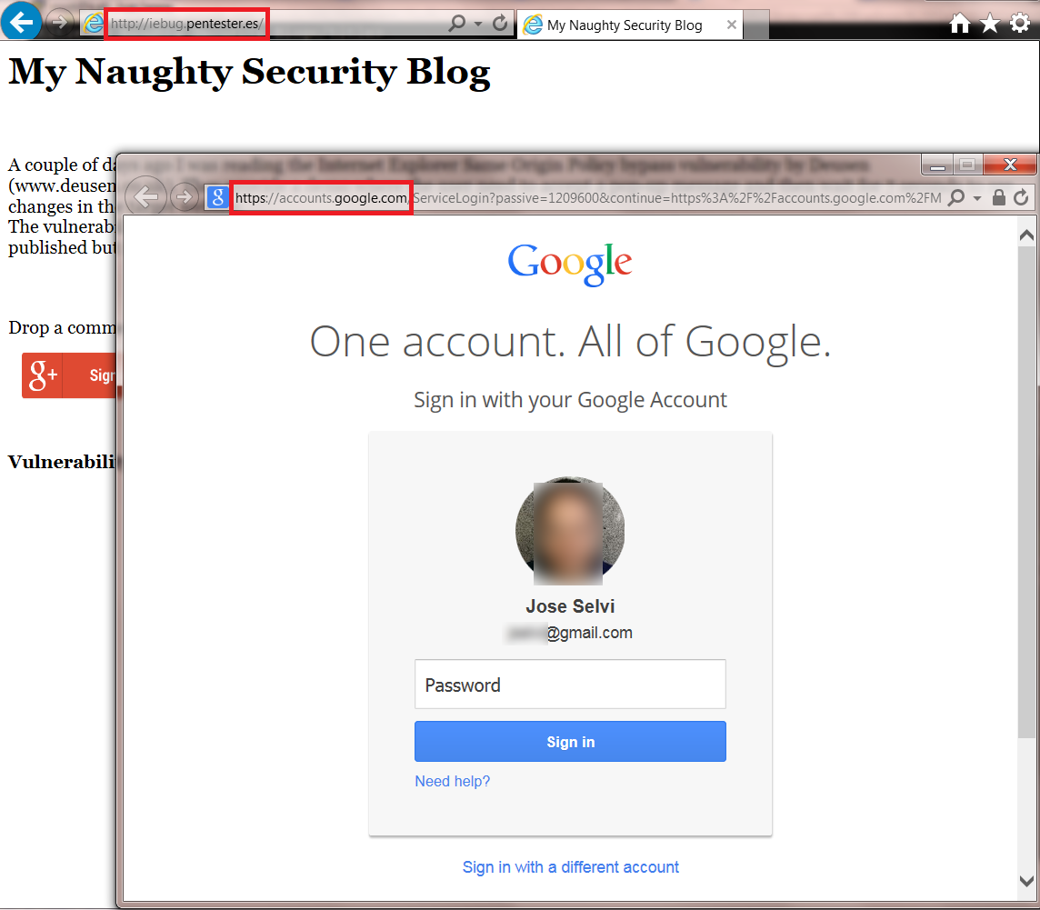 An Ie Same Origin Policy Bypass Story Jose Selvi Penetration Tester And Security Researcher
