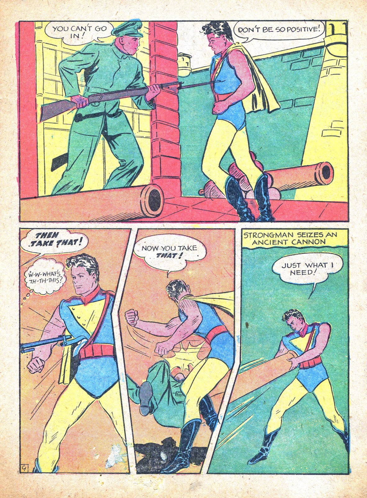 Four-Color Shadows: Strongman-Crash Comics-1940