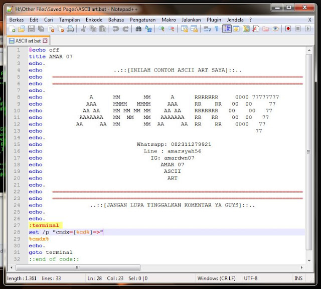 ASCII Art - Ayo! Buat ASCII Art Sederhana Karya Kamu Sendiri! | AMAR'S ...