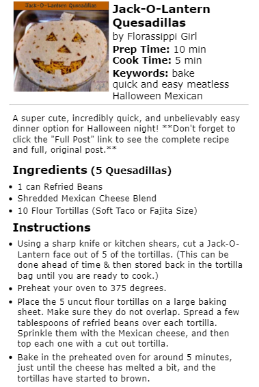 Recipe Jack-O-Lantern Quesadillas - Easy to Cooking