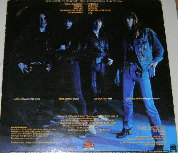 Anvil "Metal On Metal" Attic Records (1982)